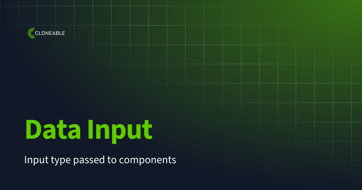 Data Input Cloneable Documentation